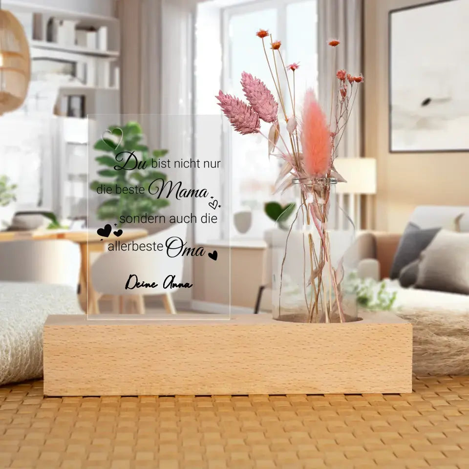 Personalisierter Trockenblumenständer - Du bist nicht nur die beste Ma ...